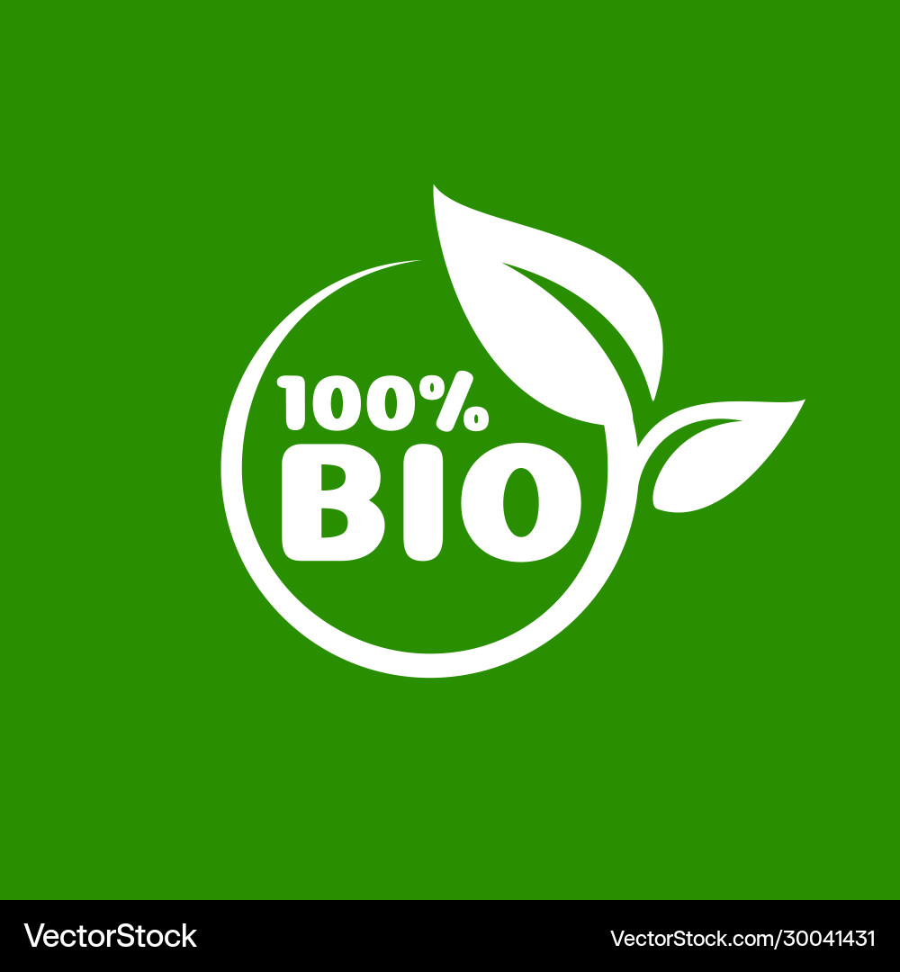 Bio green organic leaf a tree icon on white Vector Image