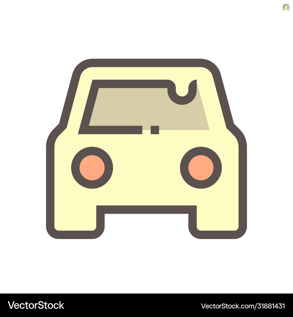 Car dirty condition icon design 48x48 pixel Vector Image
