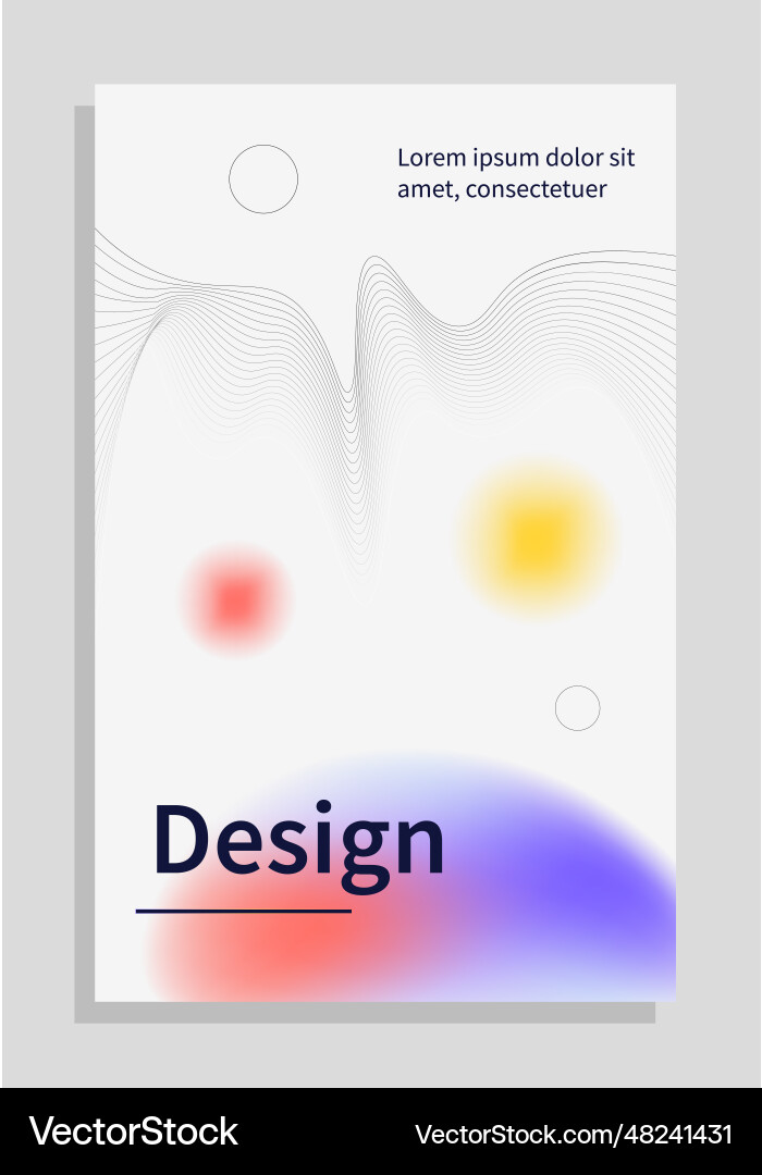 Colorful blurry poster design concept Royalty Free Vector