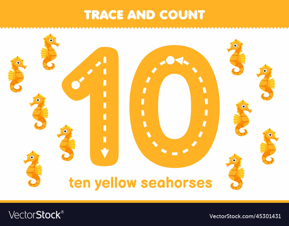 Education game for children fun counting ten Vector Image