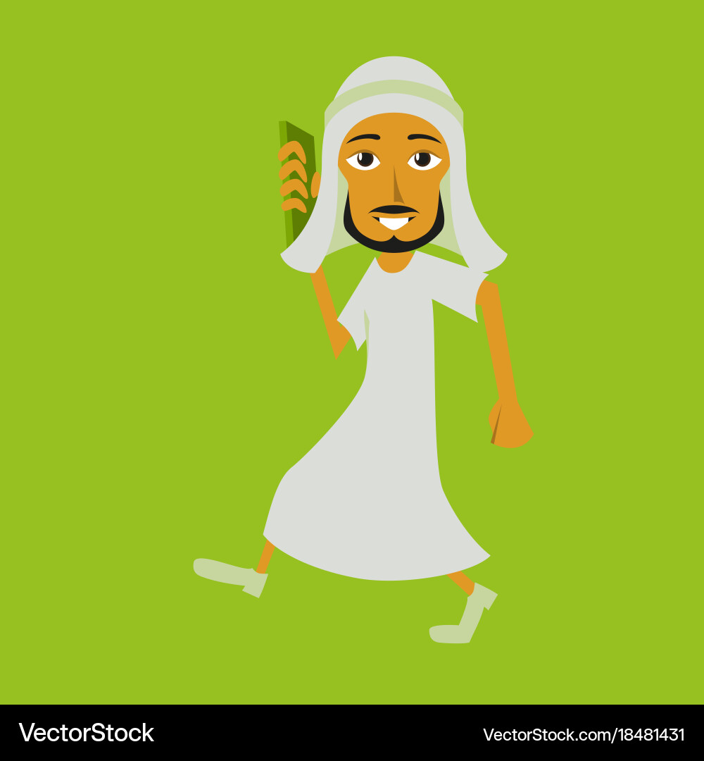 Flat icon on theme arabic business muslim Vector Image