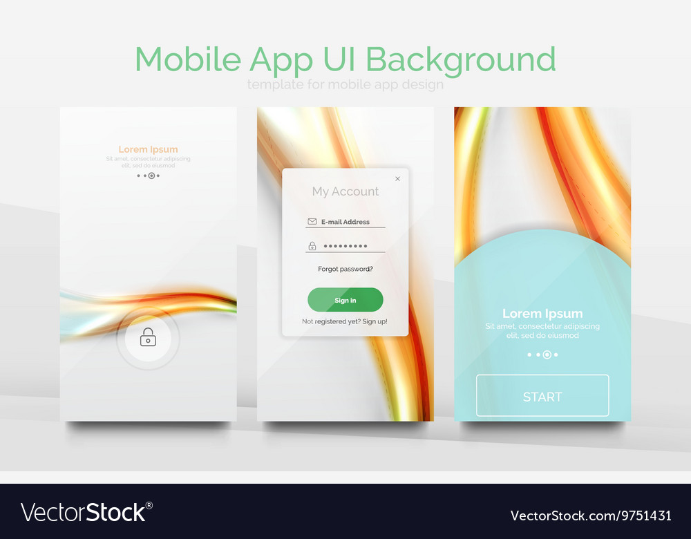 Mobile application interface background design Vector Image