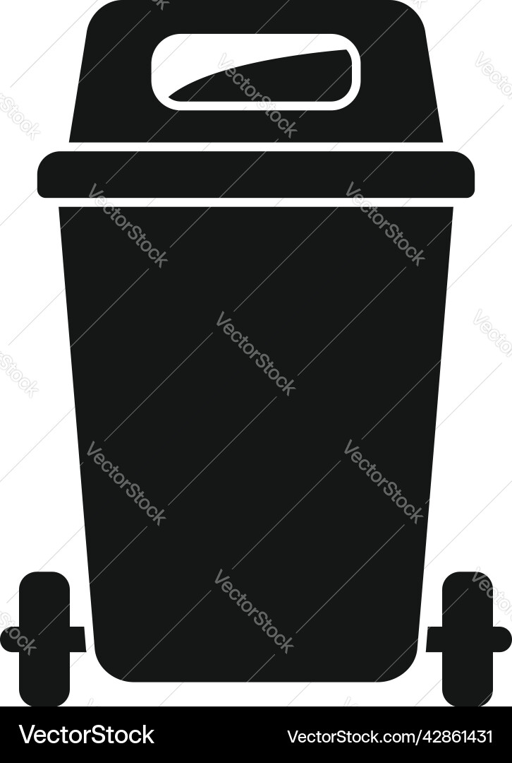 Street trash cart icon simple garbage Royalty Free Vector