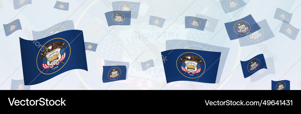 Utah flag-themed abstract design on a banner Vector Image