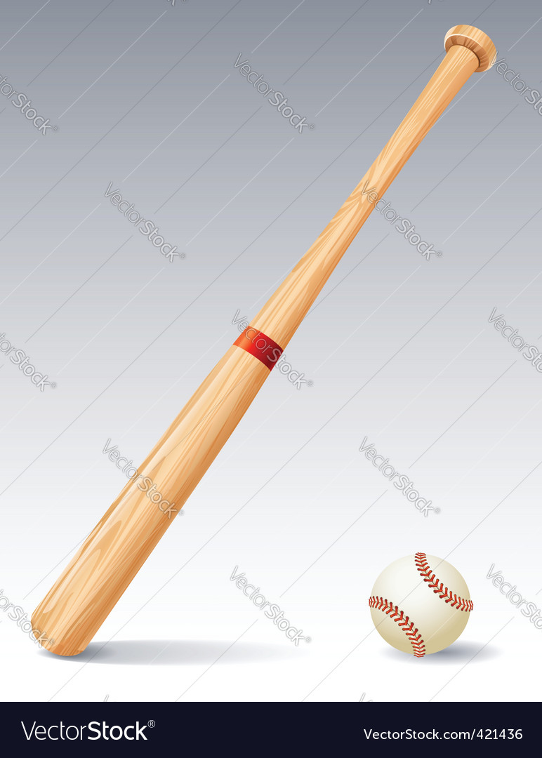 Baseball bat Royalty Free Vector Image - VectorStock