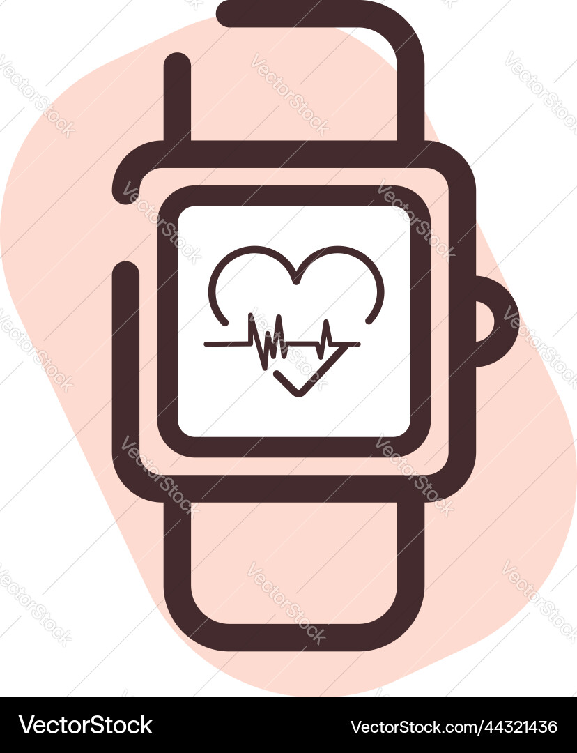 Fitness watch on a white background Royalty Free Vector