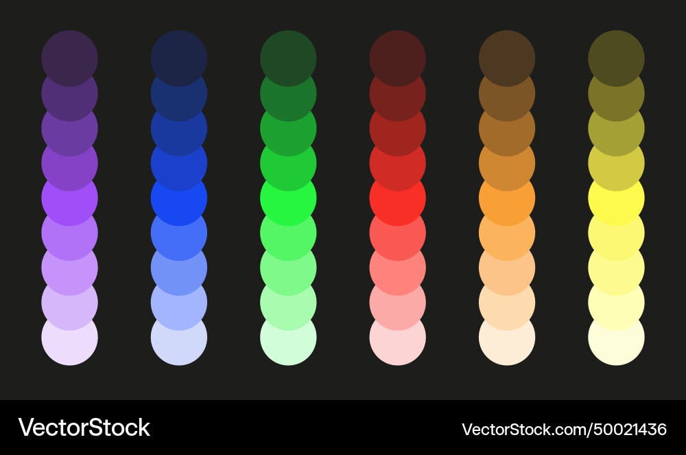 Guide to the primary color palette Royalty Free Vector Image