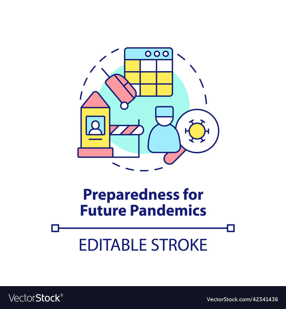 Preparedness for future pandemics concept icon Vector Image