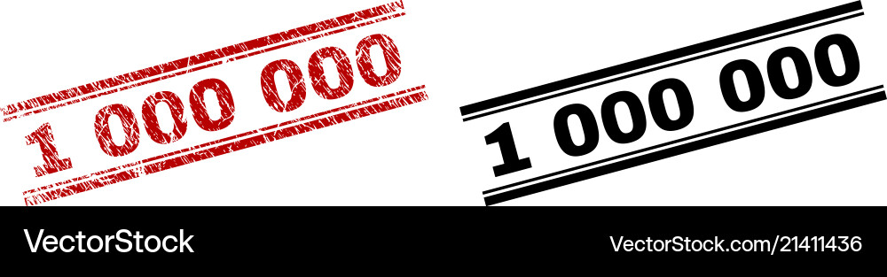 Scratched textured and clean 1 000 stamp Vector Image