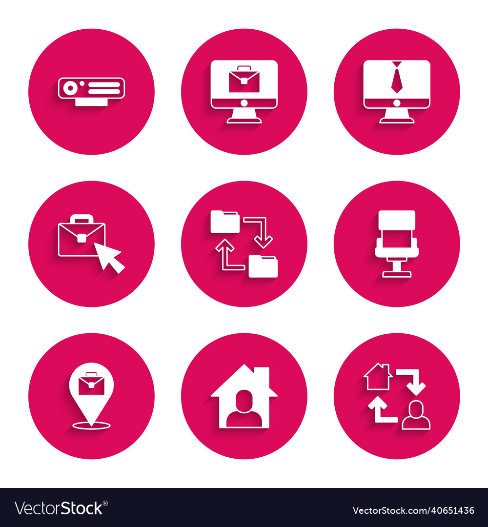 Set Cloud Storage Document Folder Online Working Vector Image