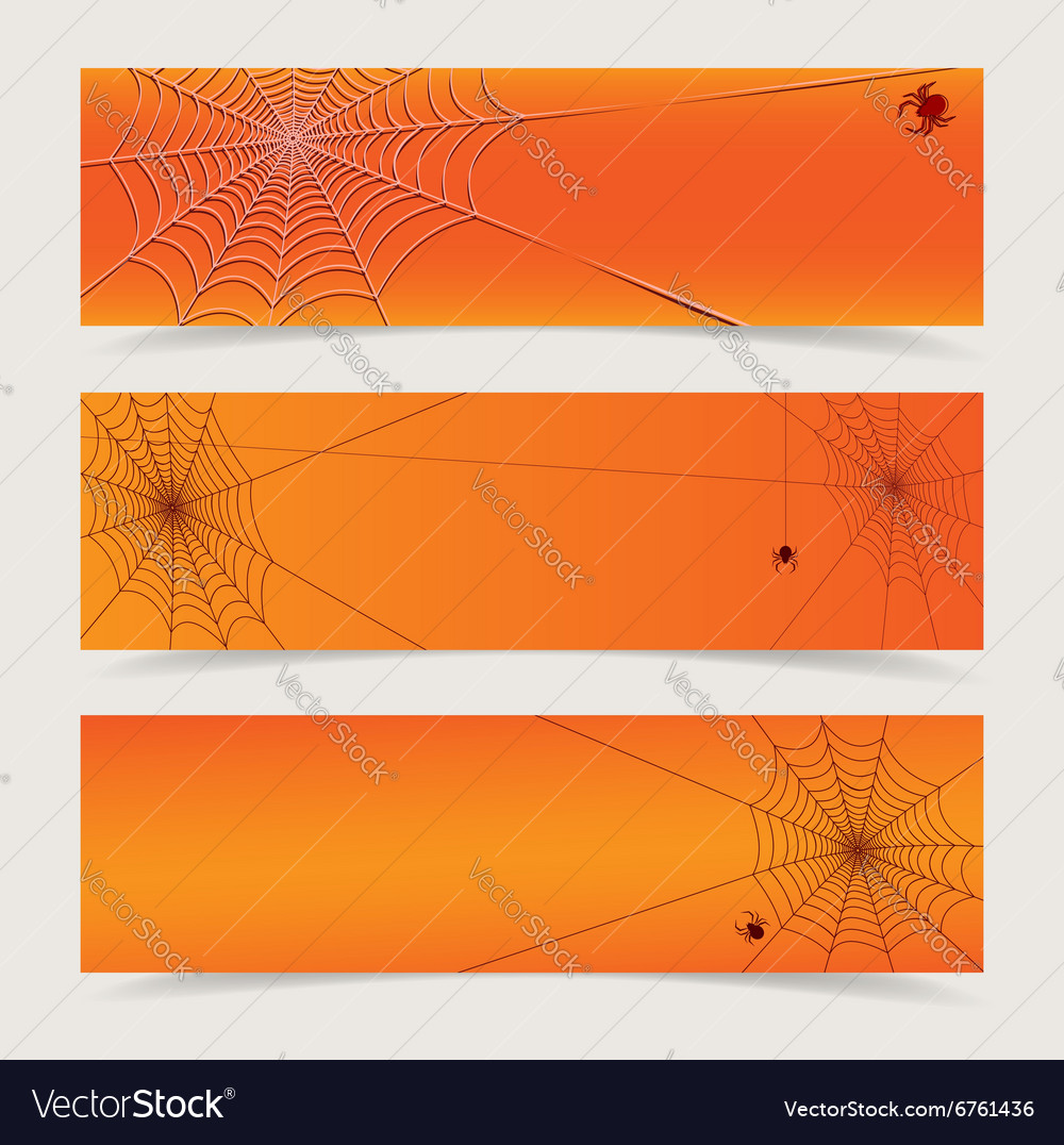 Spider web header Royalty Free Vector Image - VectorStock