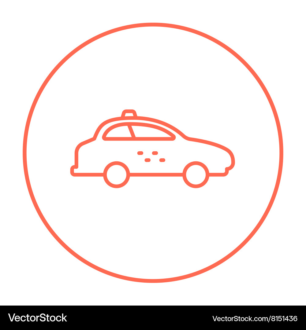 Taxi car line icon Royalty Free Vector Image - VectorStock