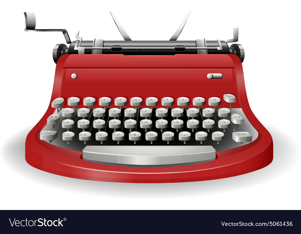 Typewriter Royalty Free Vector Image - VectorStock