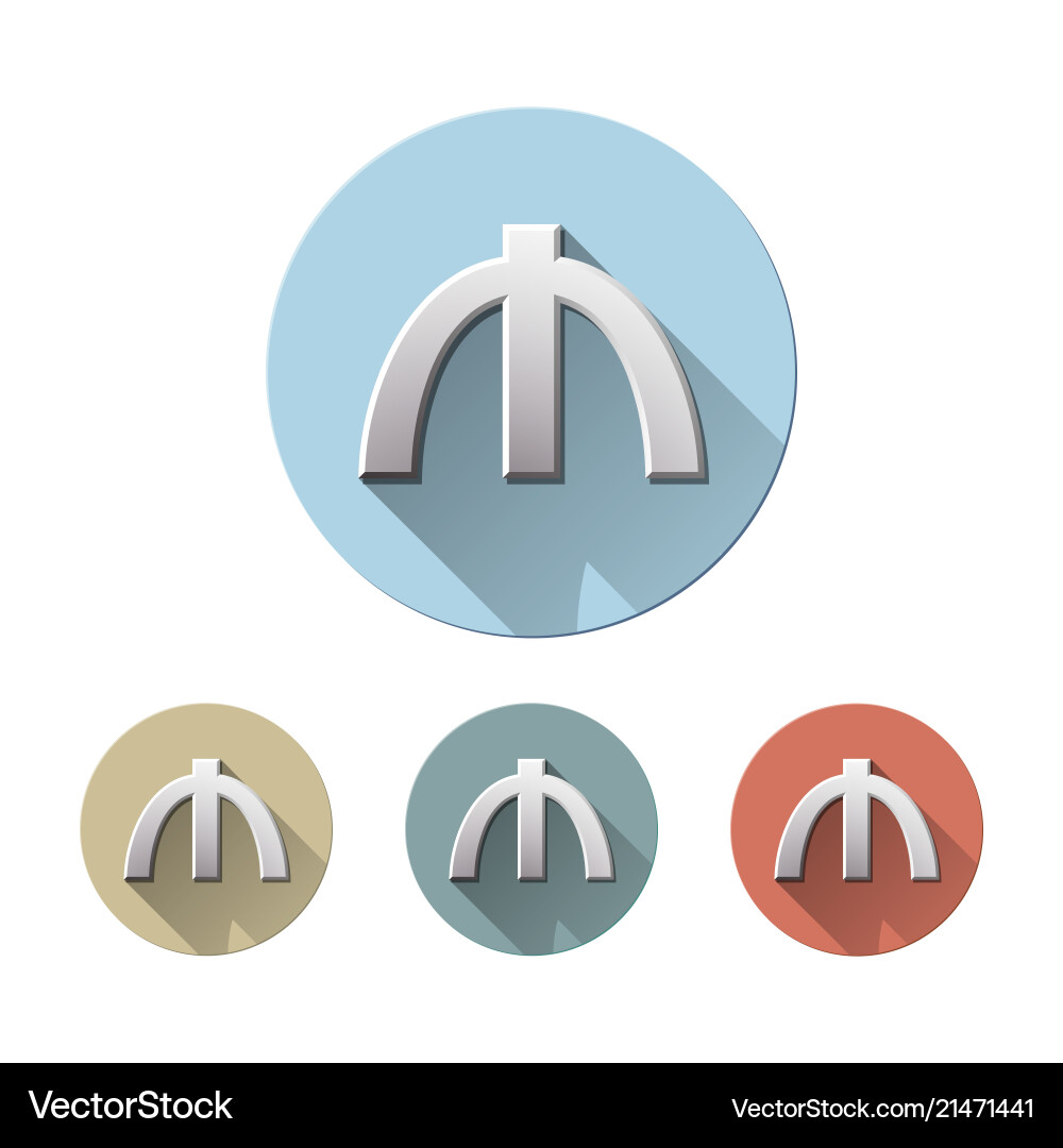 Azerbaijani manat currency symbol Royalty Free Vector Image