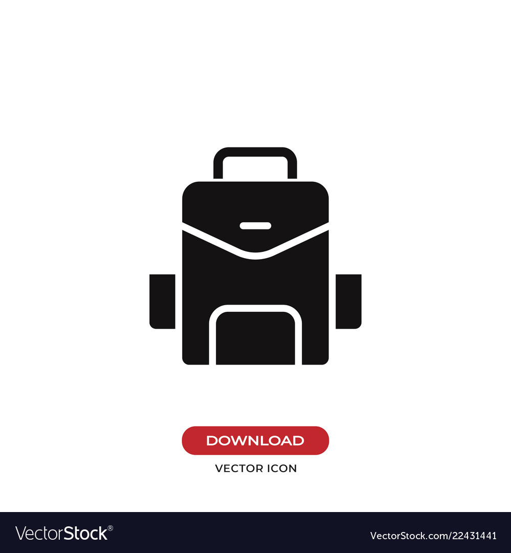 Backpack icon Royalty Free Vector Image - VectorStock