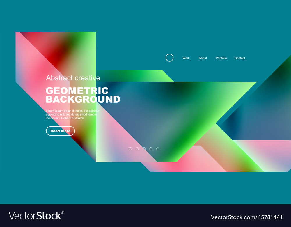 Fluid gradient geometric triangles abstract Vector Image