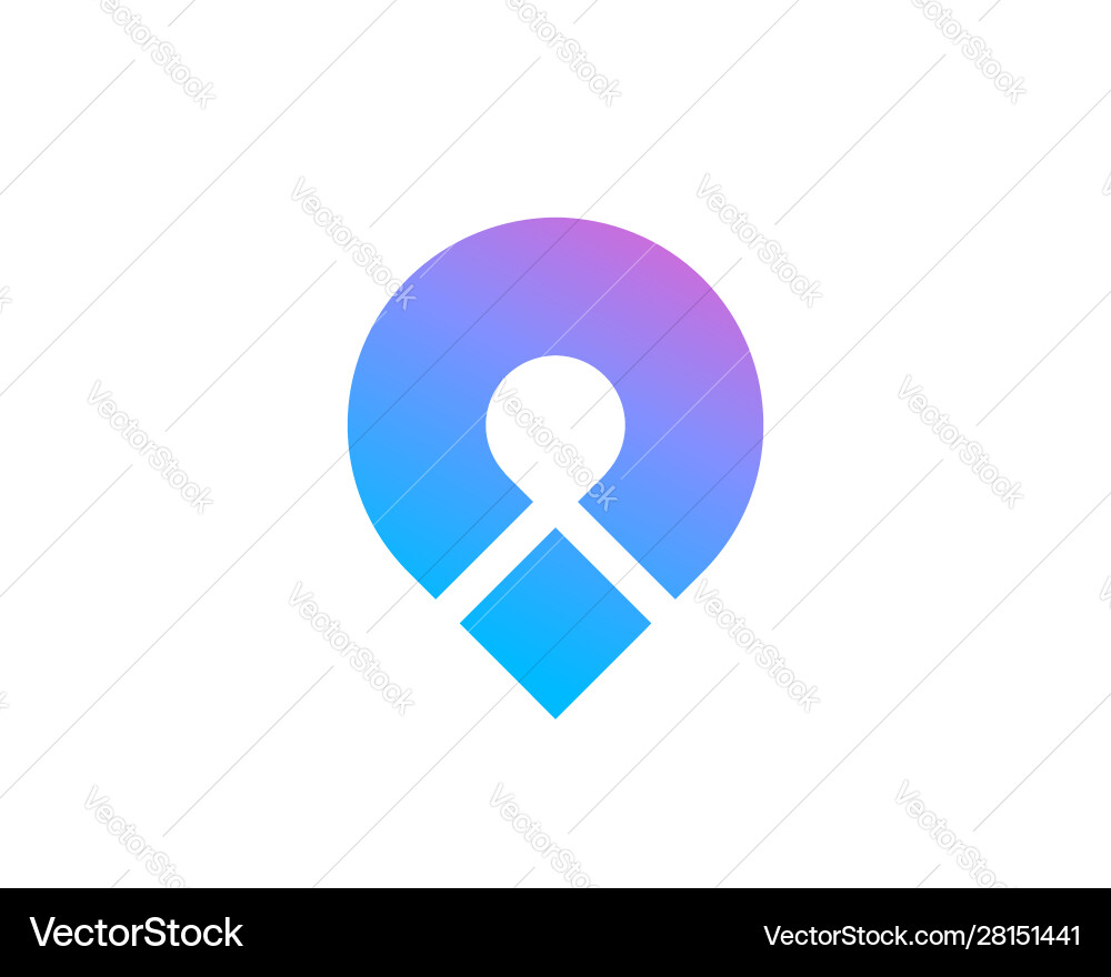 Geotag or location pin logo icon design Royalty Free Vector
