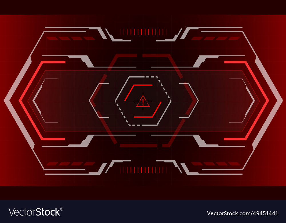 Hud sci-fi hexagon interface screen view Vector Image