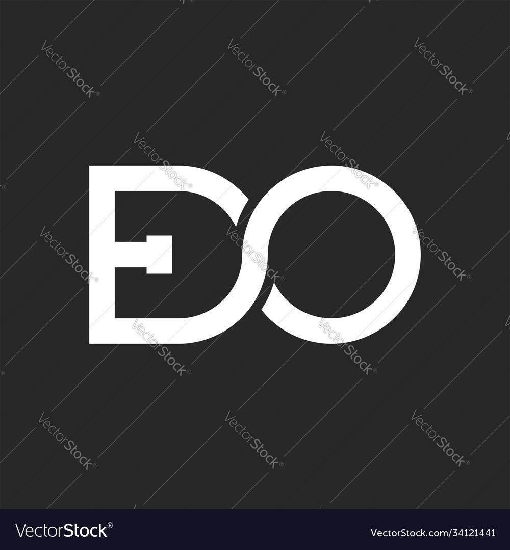 Initials letters eo logo monogram in infinity Vector Image