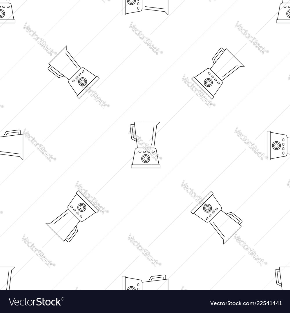 Kitchen blender pattern seamless Royalty Free Vector Image