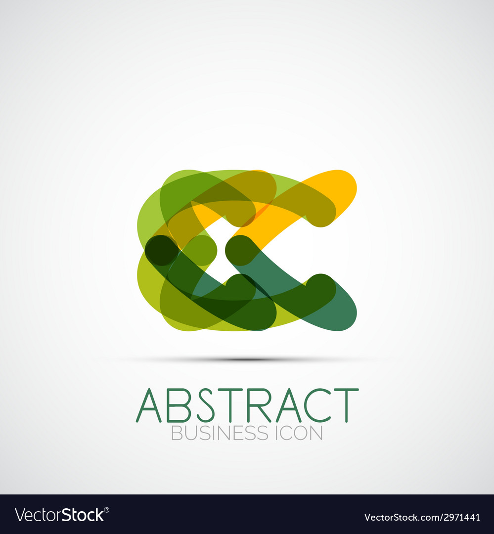 Line design loop logo Royalty Free Vector Image