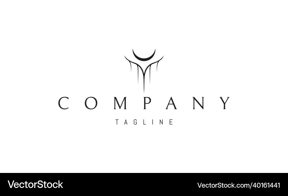 Logo on which an abstract image of an altar Vector Image