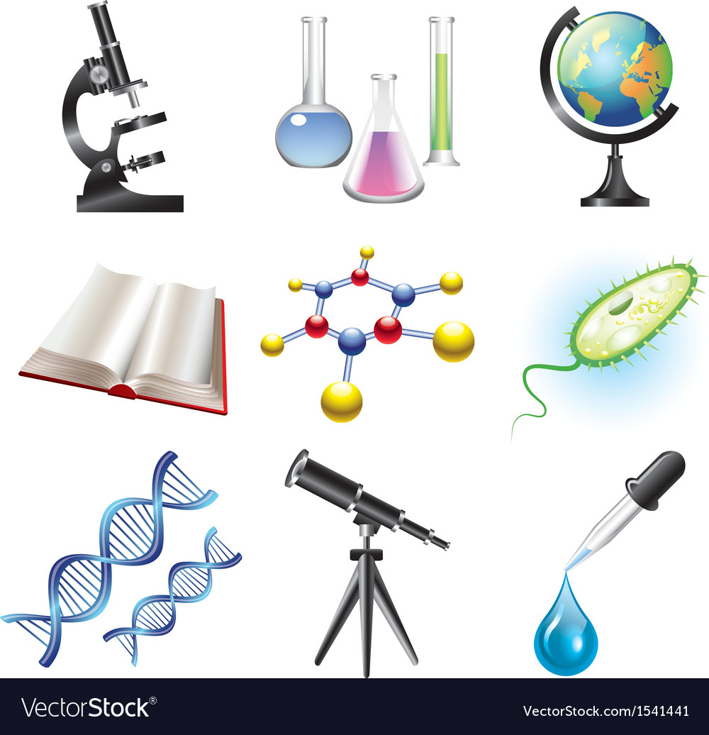 Science set Royalty Free Vector Image - VectorStock