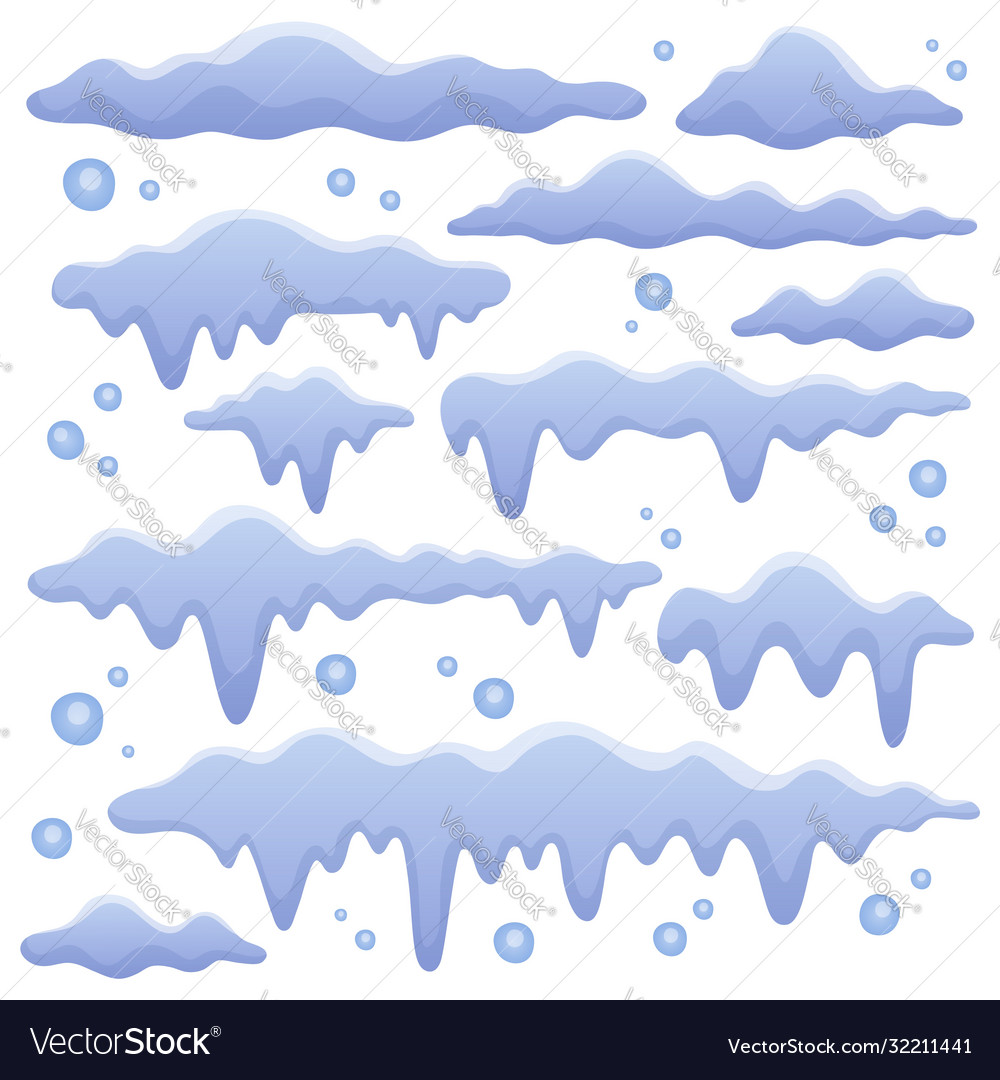 Snow elements theme set 2 Royalty Free Vector Image