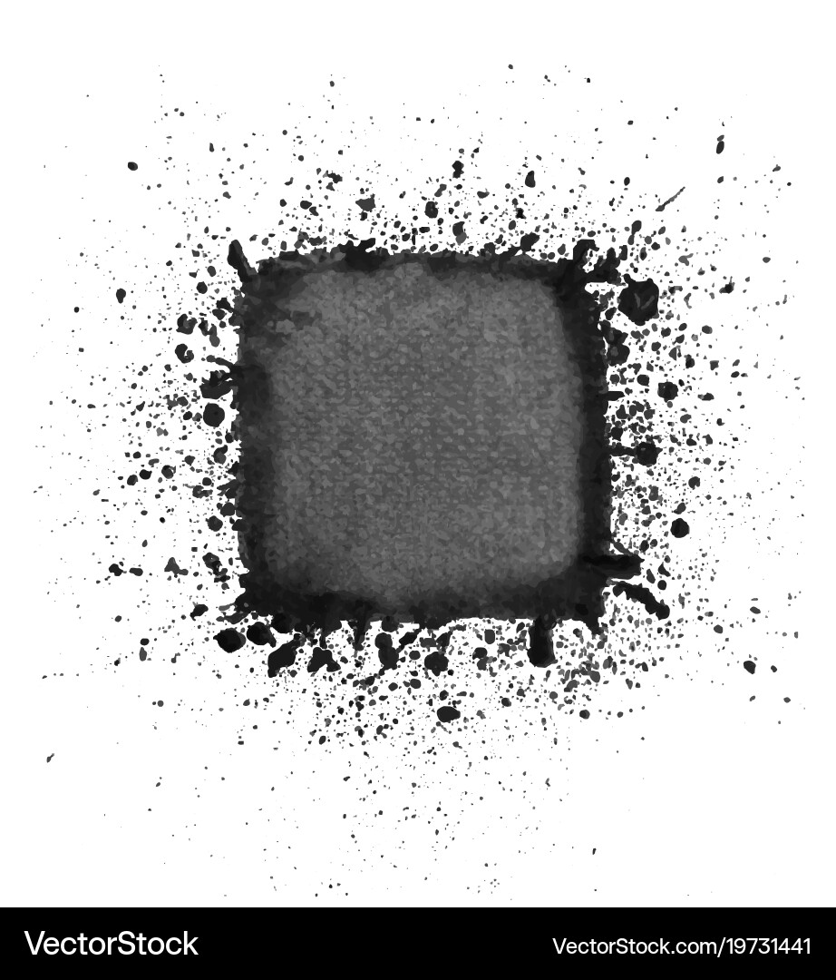 Watercolor square of splashes Royalty Free Vector Image