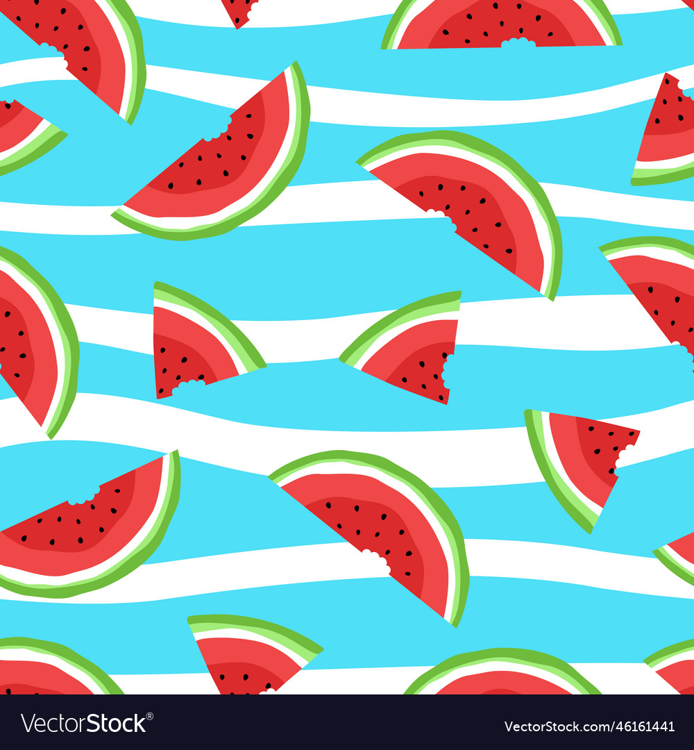 Watermelon slices pattern Royalty Free Vector Image