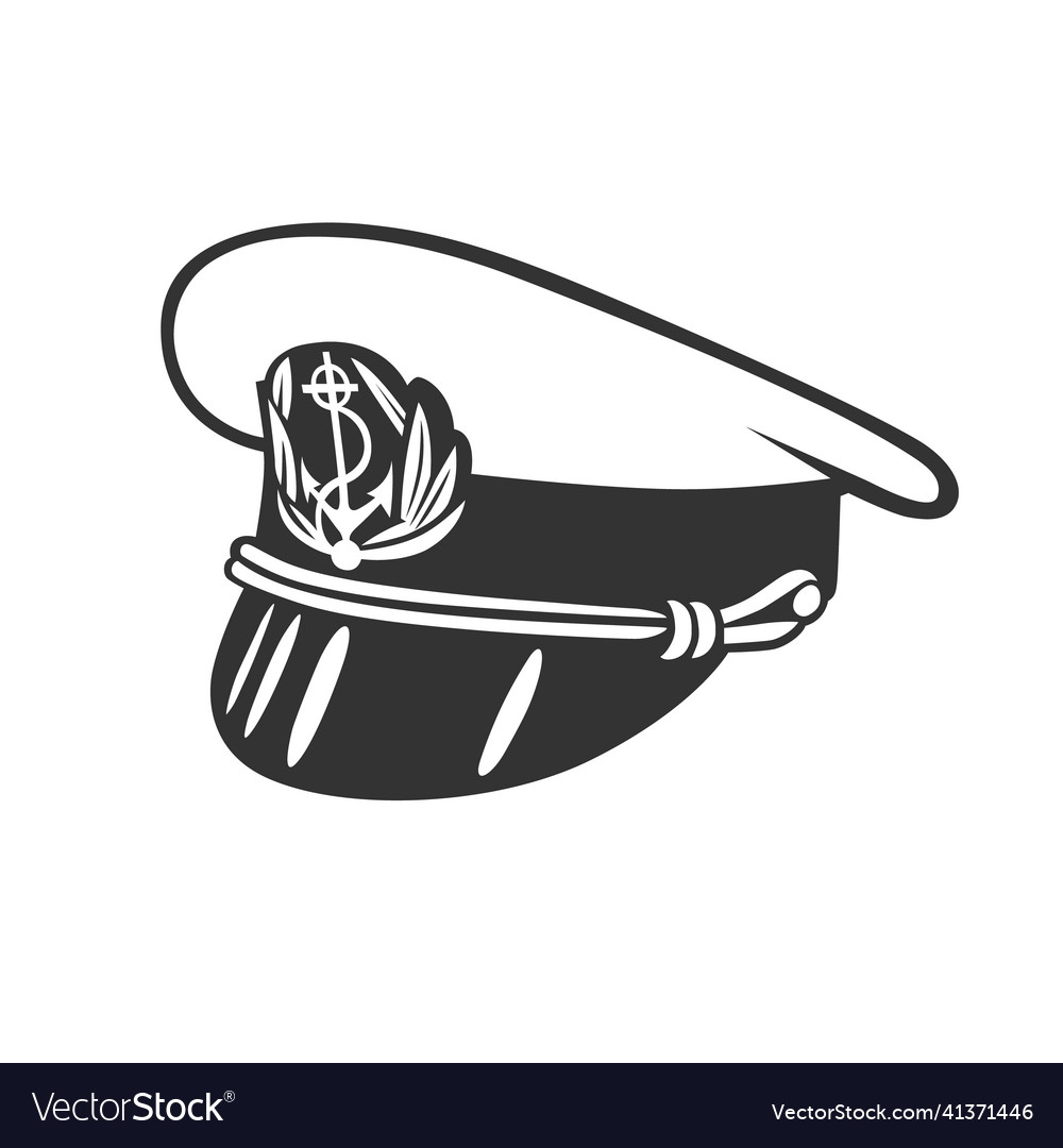 Captains cap Royalty Free Vector Image - VectorStock
