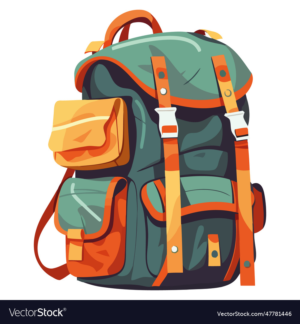 Colored backpack design Royalty Free Vector Image