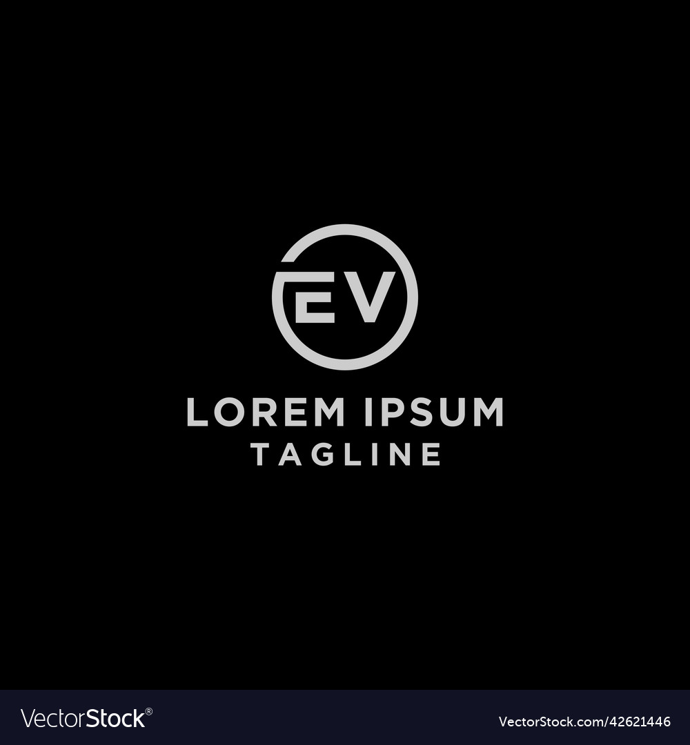 Ev circle logo Royalty Free Vector Image - VectorStock