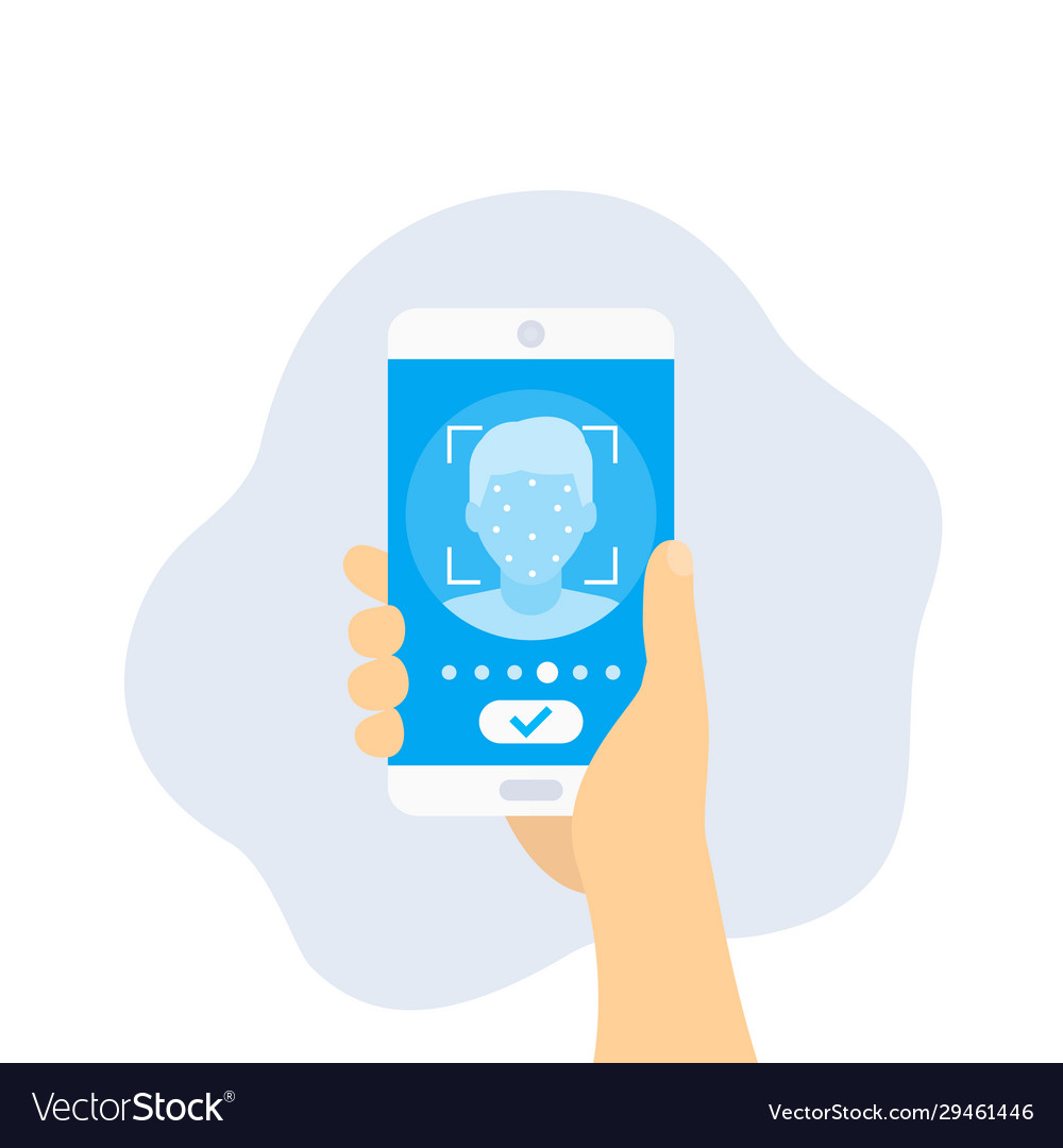 Face recognition identification Royalty Free Vector Image