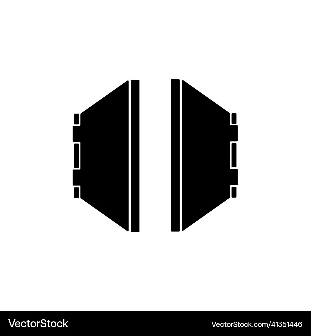 Gate icon isolated on white sign and symbol Vector Image