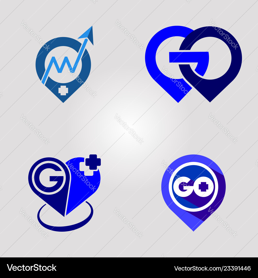 Health place logo 04 Royalty Free Vector Image