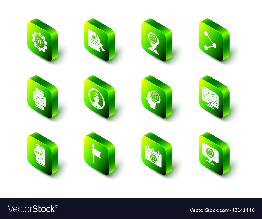 Set document and cursor location mail e-mail Vector Image
