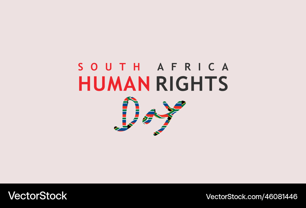 South africa human rights day Royalty Free Vector Image