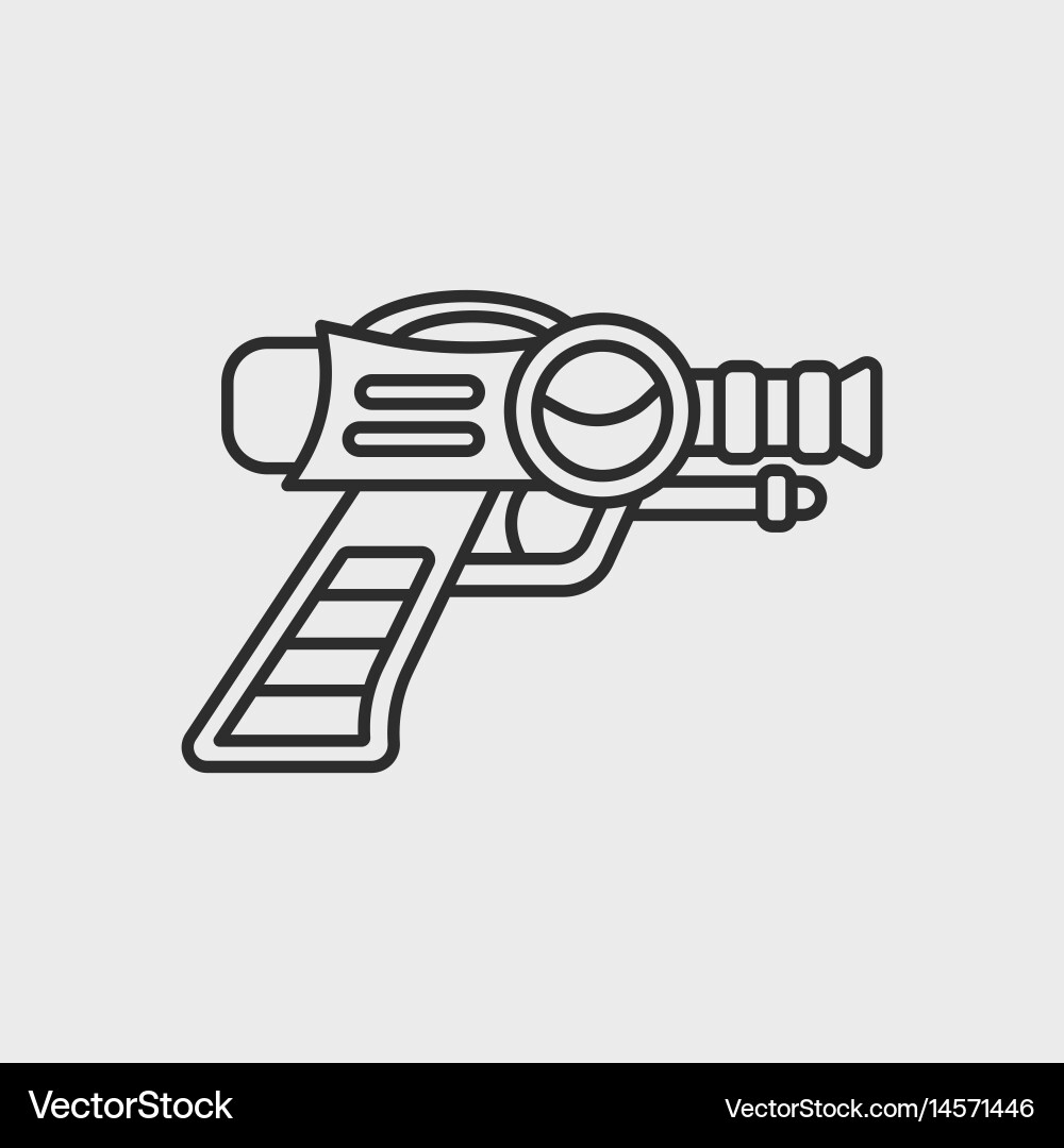 Space laser ray gun toy icon Royalty Free Vector Image
