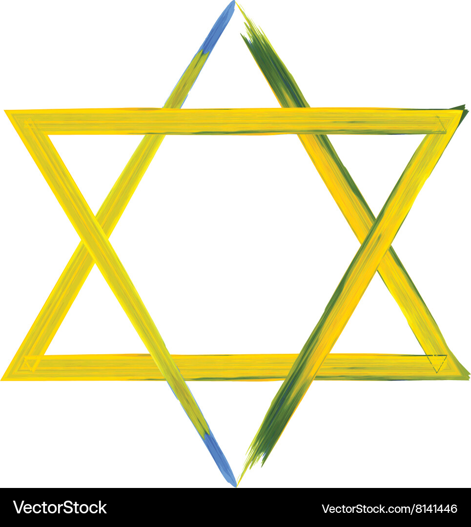 Star of david sign on white Royalty Free Vector Image