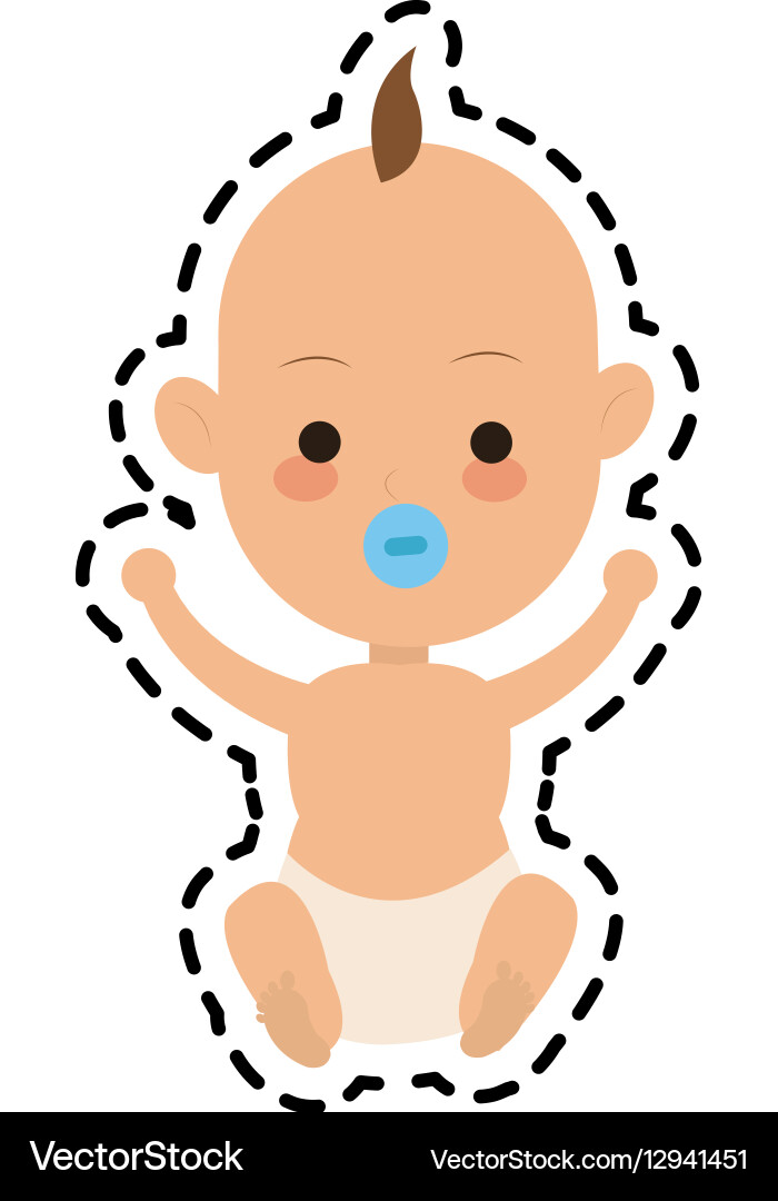 Baby cartoon icon Royalty Free Vector Image - VectorStock