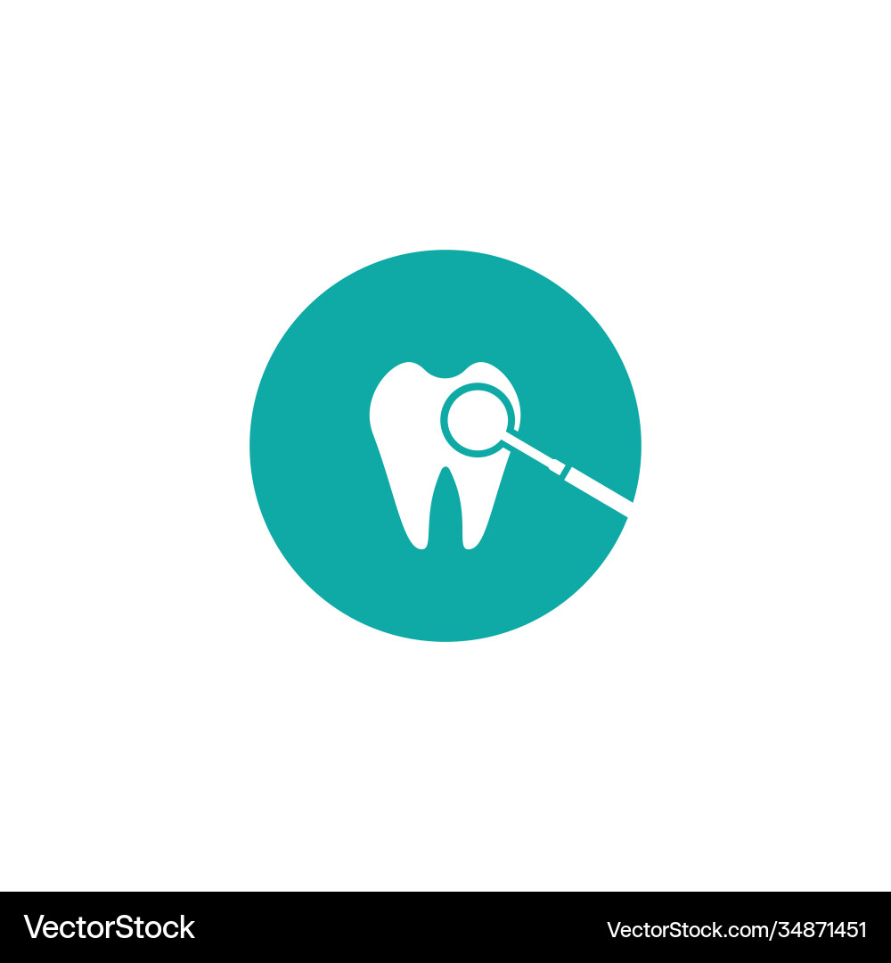 Dental examination icon inspection Royalty Free Vector Image