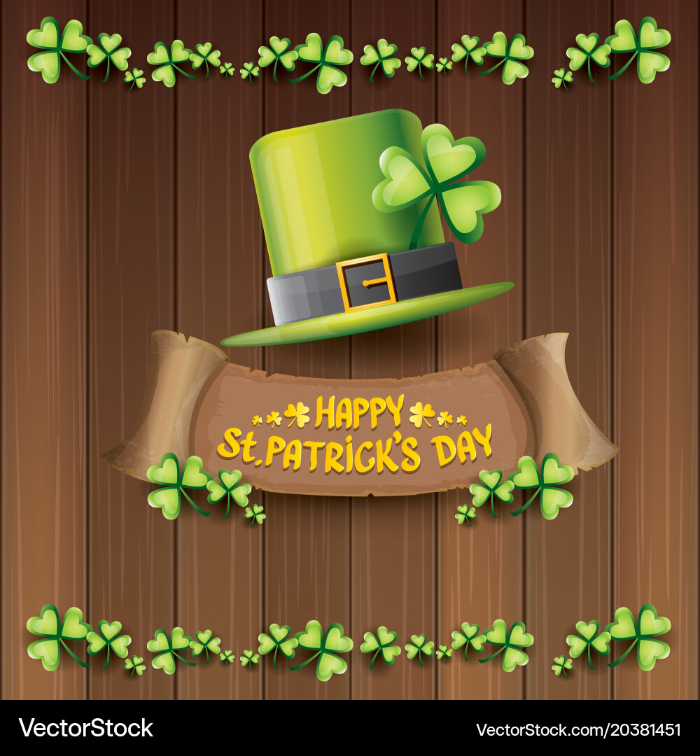 Happy saint patricks day label or poster Vector Image