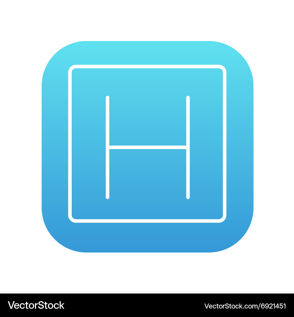 Hospital sign line icon Royalty Free Vector Image