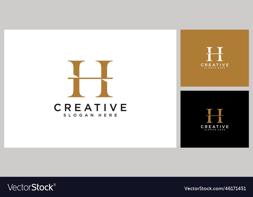 Initial letter h logo design Royalty Free Vector Image