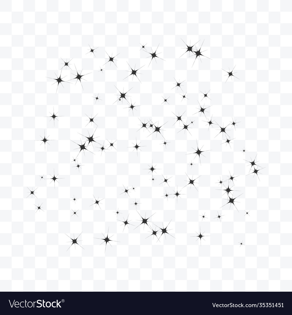 Sparkling stars on sky icon transparent Royalty Free Vector