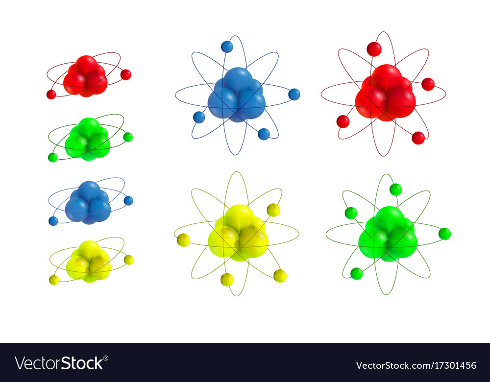 3d abstract atom structure Royalty Free Vector Image