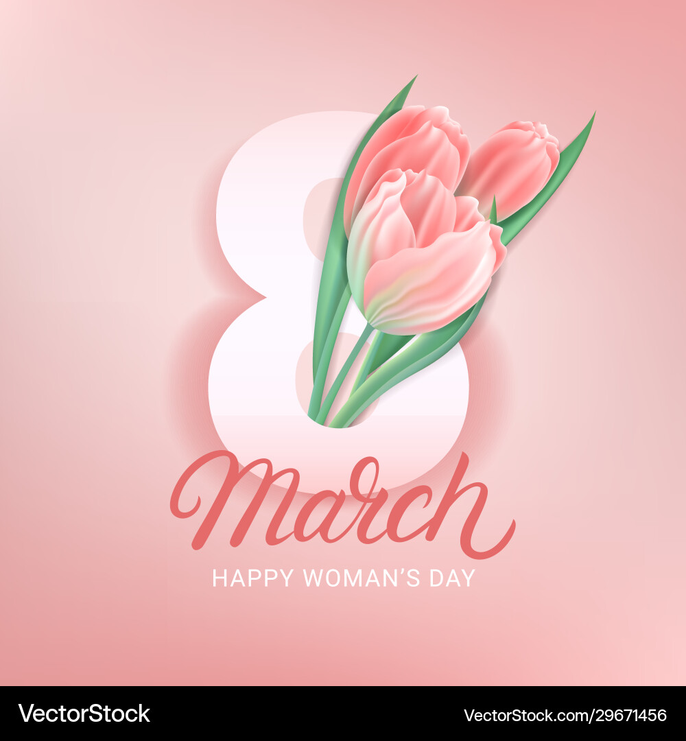 8 march greeting card poster banner template Vector Image