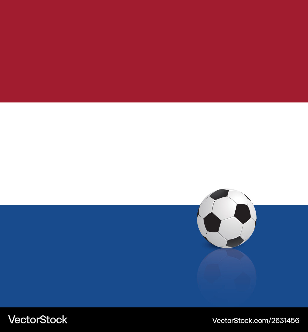 Abstract netherlands flag with a soccer ball Vector Image