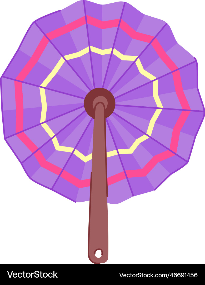 China hand fan cartoon Royalty Free Vector Image